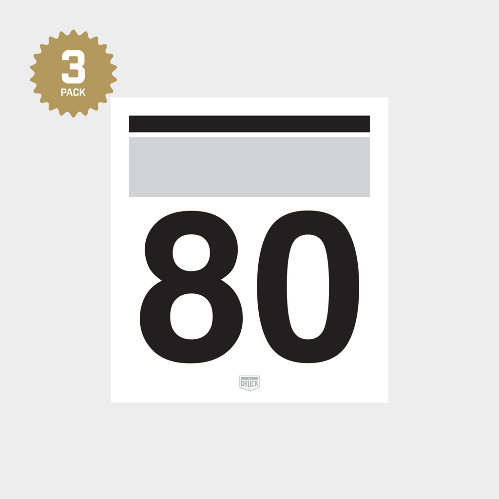 Druck Sport Classic Number Plate: 3-Pack Kit – Otto Druck